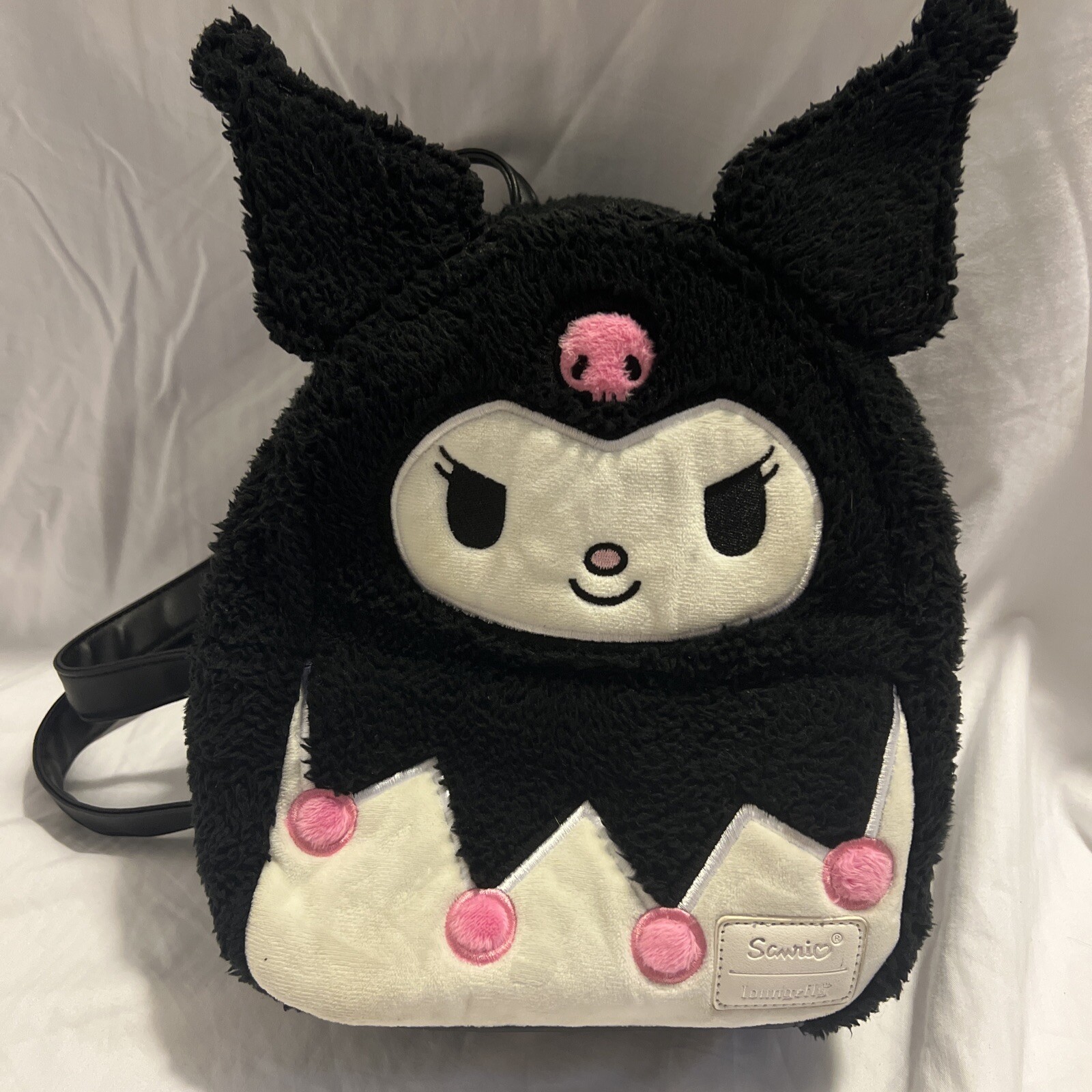Loungefly X Sanrio Kuromi Mini Backpack Black Sherpa - Gem