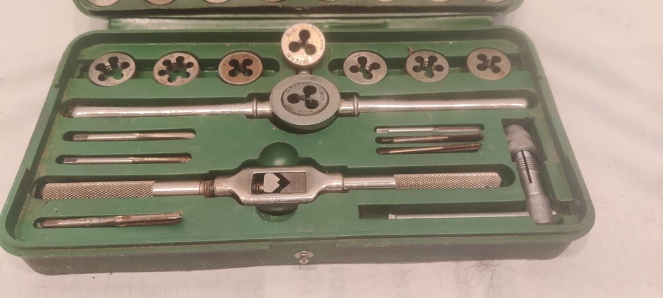 Vintage ACE Hanson 39pc SAE Tap & Die Set No. 370614 Super Set Made in ...