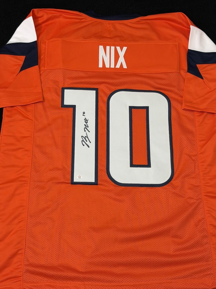 Bo Nix Denver Broncos Signed Football Jersey COA | eBay