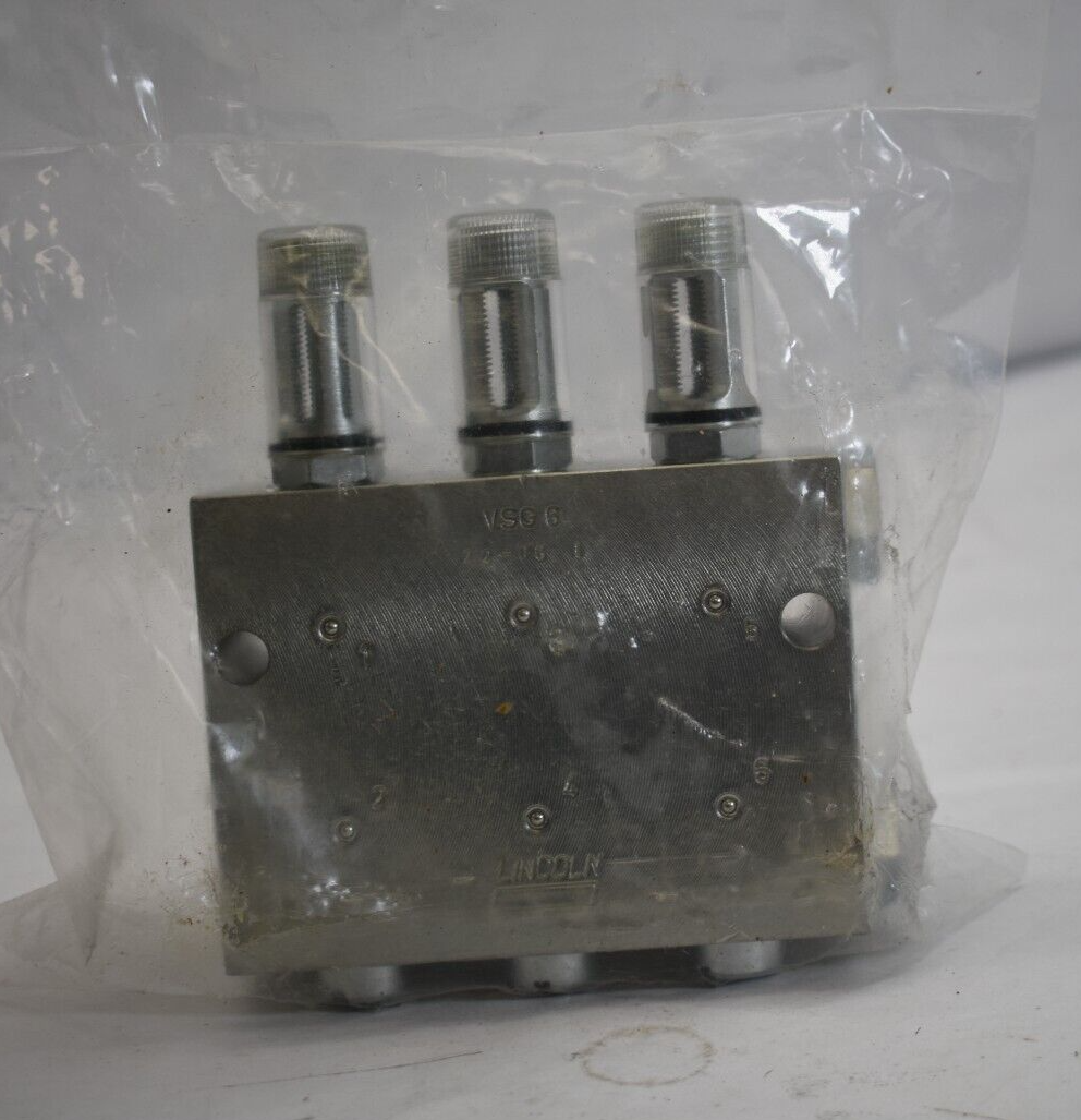 Lincoln VSG6 Dev VSG-6 Dual Line Metering Device Hydraulic Lubrication ...