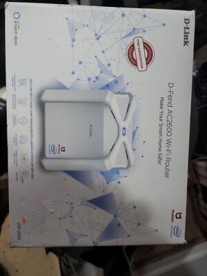 D-Link D-Fend 802.11ac Ethernet Wireless Router DIR-2680-US-W Dual Band ...