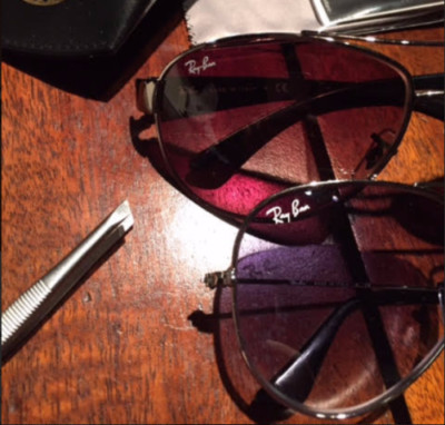 (4) 1cm sticker decal logo for glasses RAY BAN Aviators wayfarer ...