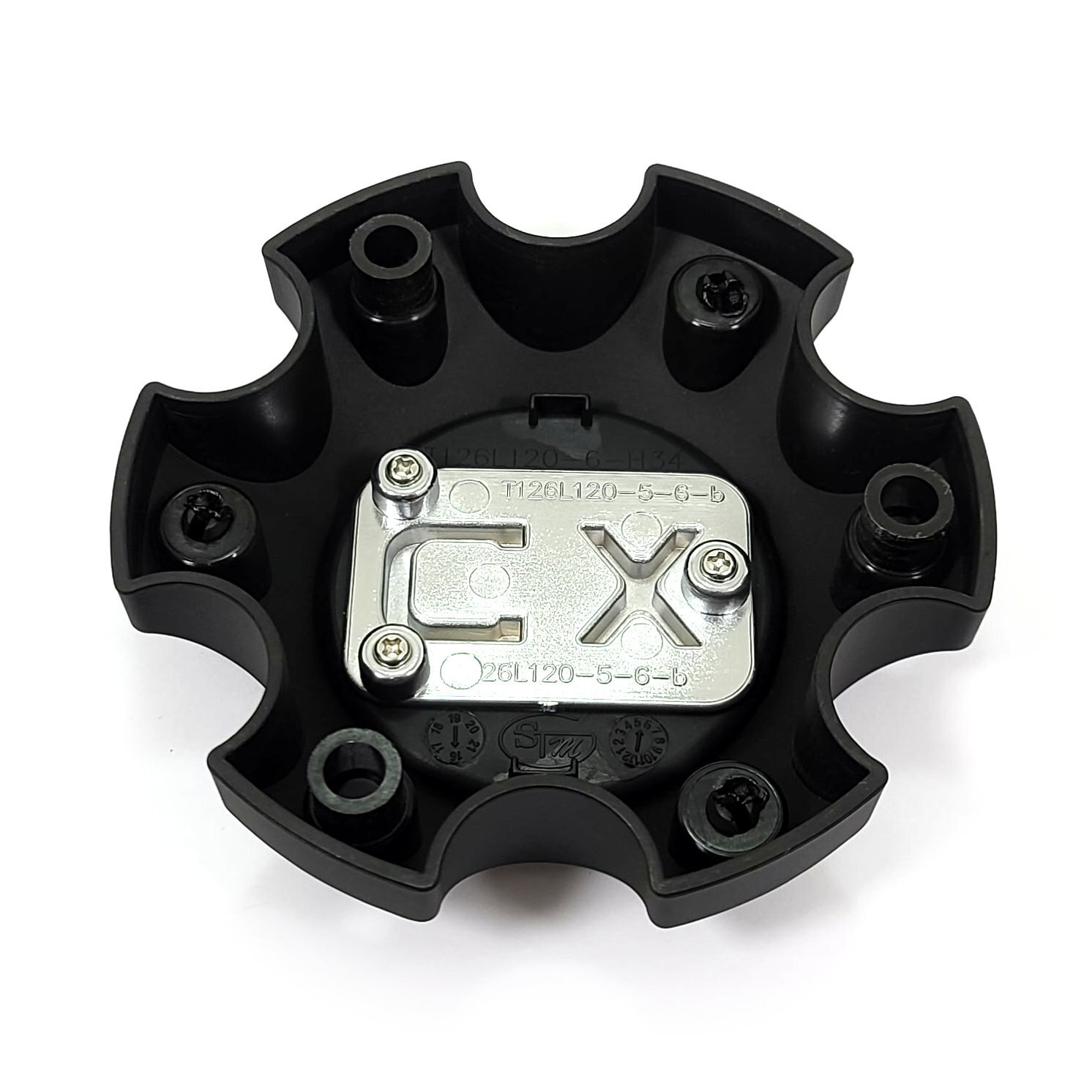 4 XD Series Black Center Caps for 6L XD840 Spy II XD841 Boneyard XD818 ...