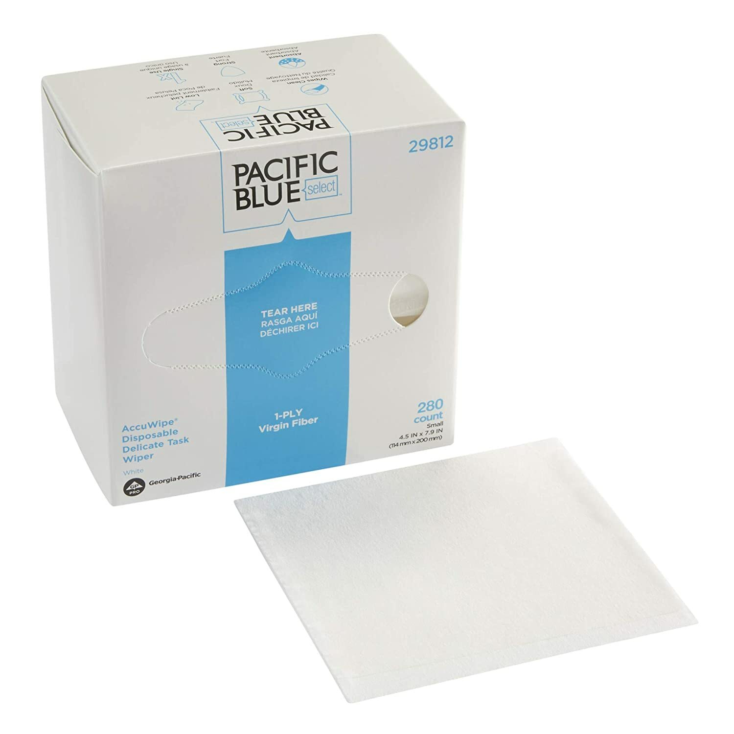 *1-Pack* Georgia Pacific Blue AccuWipe 4.5"x7.9" Delicate Task 280 ...