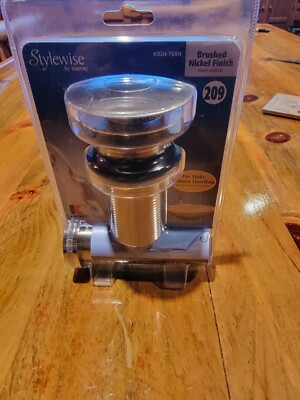 Stylewise by Keeney Push Button Bathroom Sink Drain Brushed Nickel ...