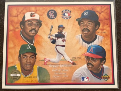 Reggie Jackson HOF Induction 1993 Upper Deck Ltd Ed Collector Series ...