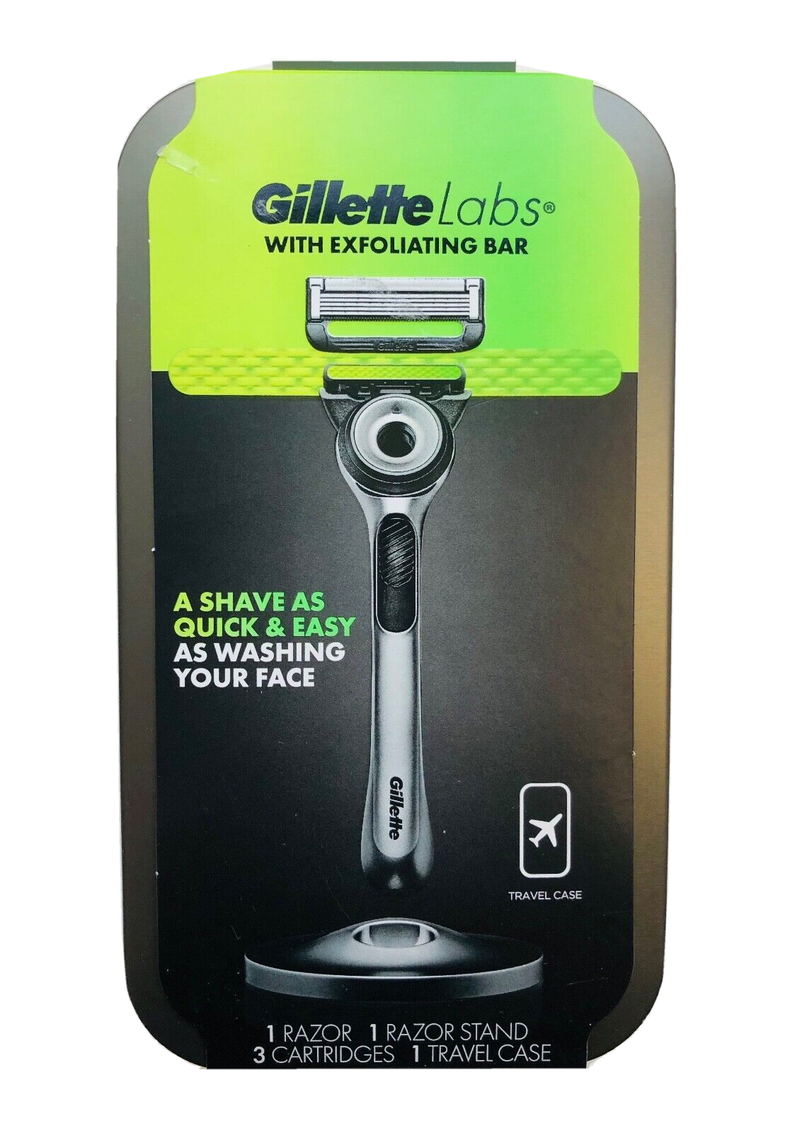 Gillette Labs Men's 5-Blade Razor w/ Magnetic Stand, Travel Case & 3 ...