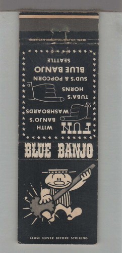 Matchbook Cover Blue Banjo Seattle | eBay