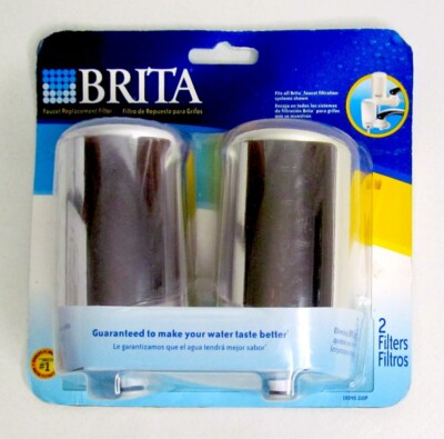 Brita On-Tap Faucet Water Filter | Chrome | 2 Pack | Fits Model FF-100 ...