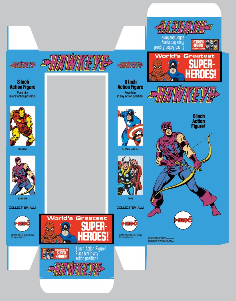 MEGO 8" HAWKEYE BOX ONLY | eBay