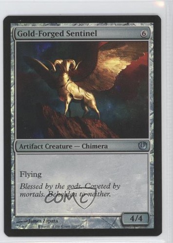 2014 Magic: The Gathering - Journey into Nyx Foil Gold-Forged Sentinel ...
