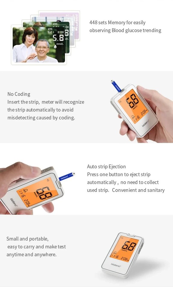 Digital Health Instrument Kit with 100 Test Strips & 100 Lancets 5s ...