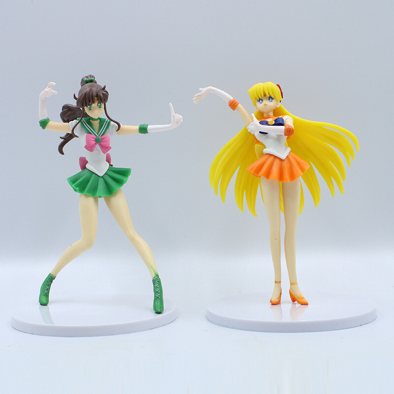 4Pcs Sailor Moon Action Figures Tsukino Usagi Mizuno Ami Makoto Kino ...