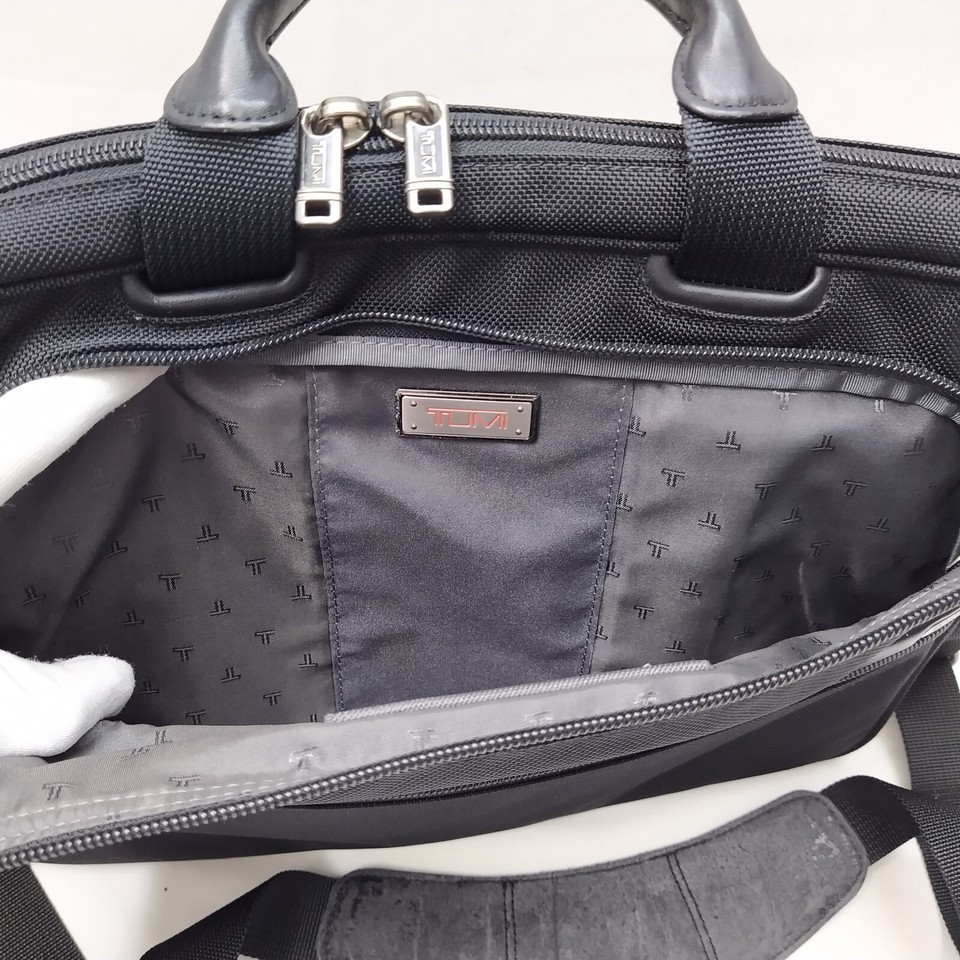 Tumi 2 Way Black Nylon Zipper Around Laptop Briefcase Messenger Bag | eBay