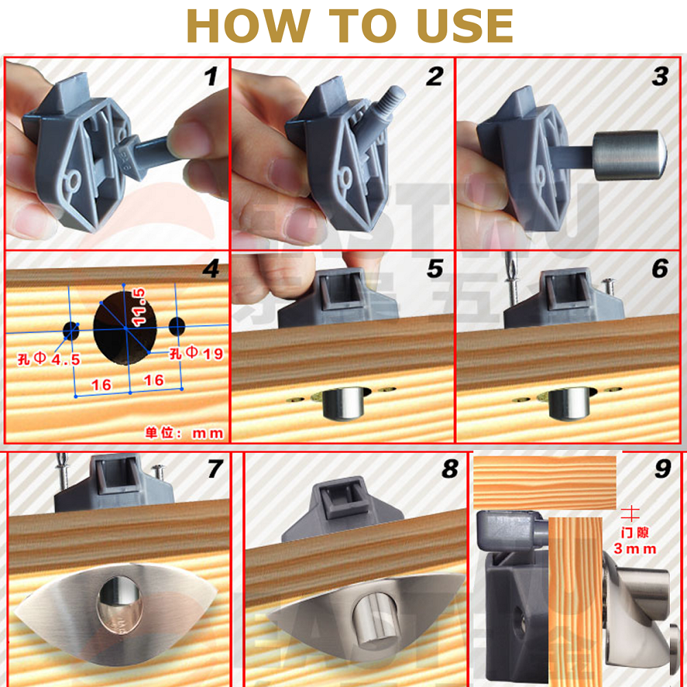 5-30x Cupboard Cabinet Push Button Catch Lock Door Drawer Caravan Half ...