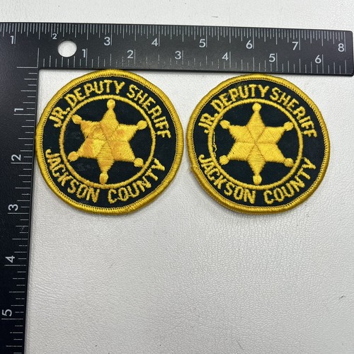 Vtg 2 Patches JR. DEPUTY SHERIFF JACKSON COUNTY Patch Lot (Law ...