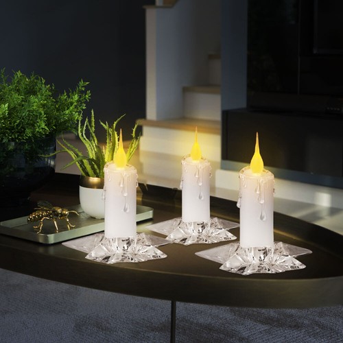 Bougie de Noël Lampe de Table Décoration Scintillement LED Déco Bougie ...