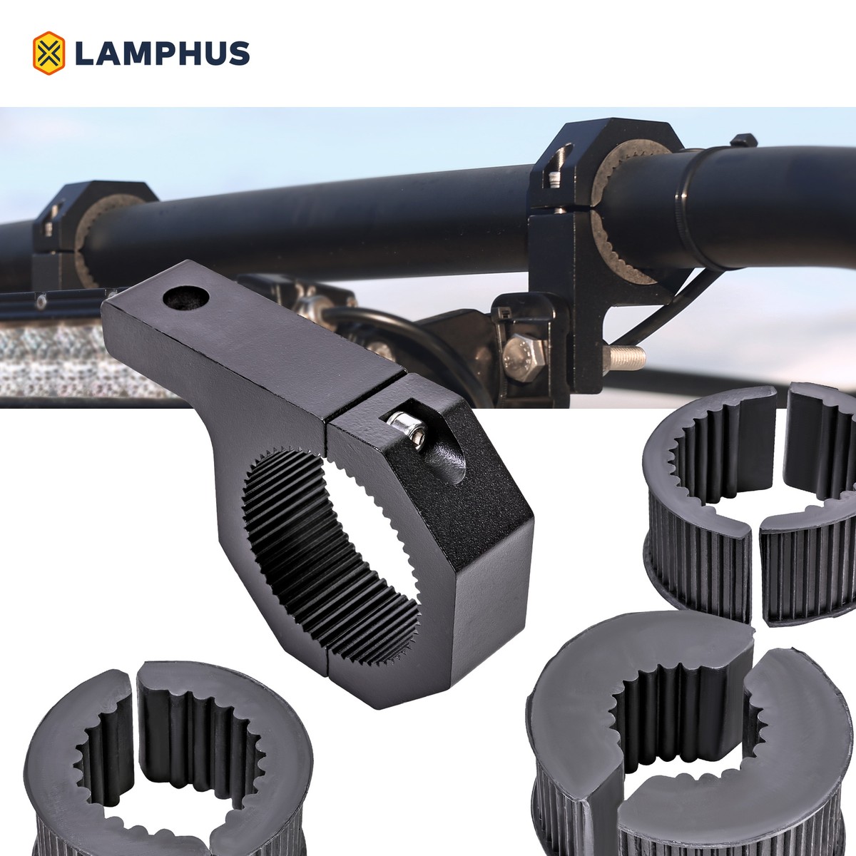 Led Light Bar Mounting Clamps RCI Roof Rack Light Bar Mounting