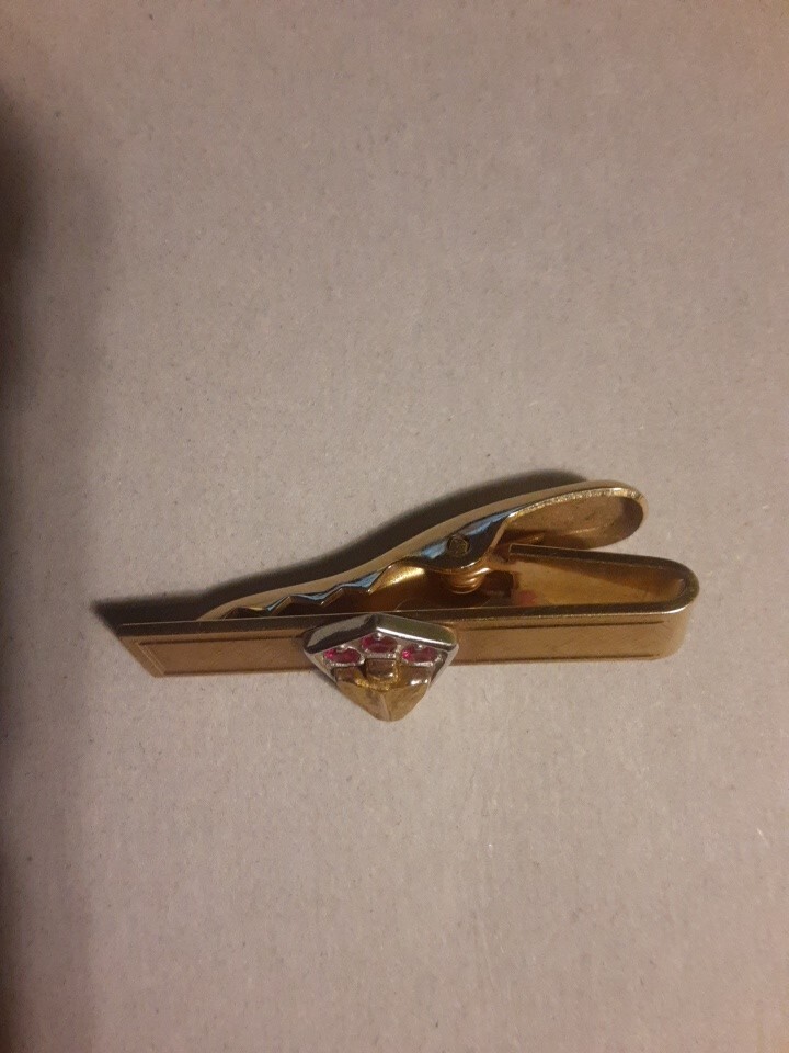 12k Gold Fill Clip Pin With 3 Rubys | eBay