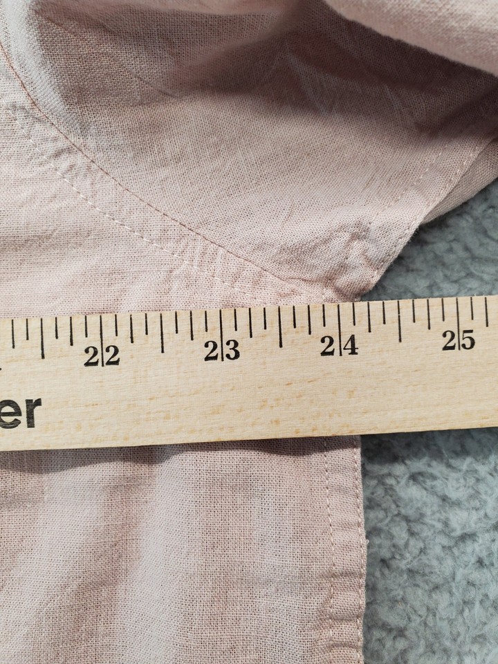 Folk Short Sleeve Shirt Men’s Size Extra Large Pink With Embroidered ...