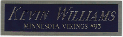 PAT WILLIAMS VIKINGS NAMEPLATE AUTOGRAPHED SIGNED FOOTBALL-HELMET ...