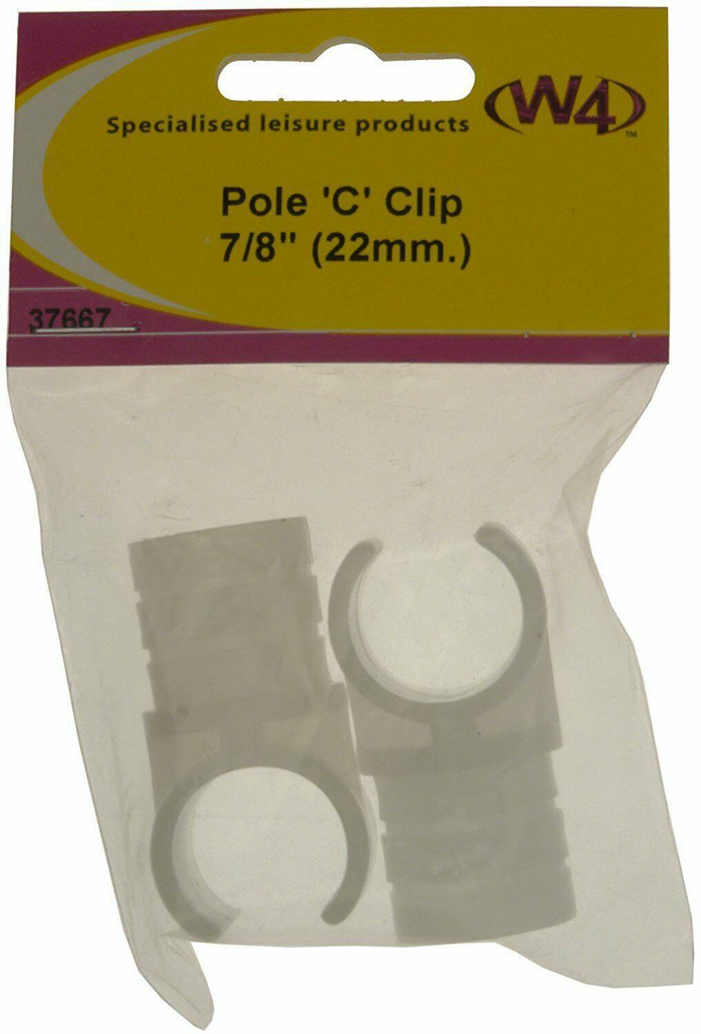 Caravan Awning Pole 'C' Clip - Pole External Diameter Size 22mm 7/8 ...