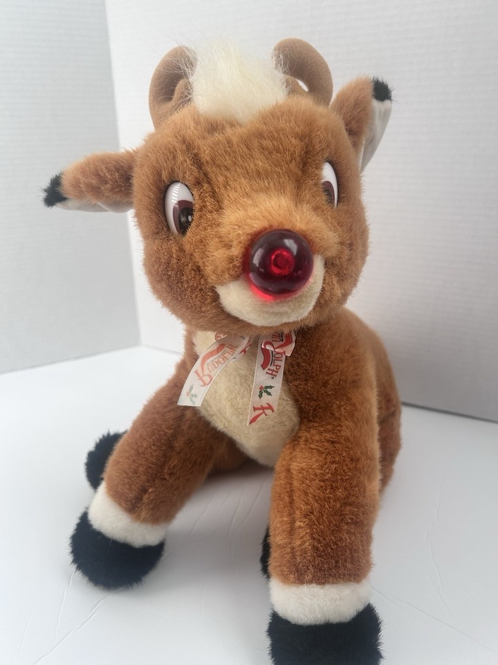 Vintage Gemmy Animated Rudolph The Red Nose Reindeer Talking Singing | eBay