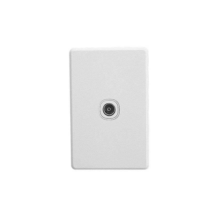C2000 Series 75 Ohm TV Antenna Socket Plate White Electric â€ŽClipsal ...