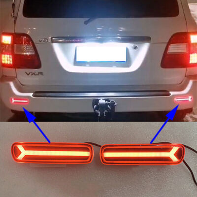 2X LED Rear Bumper Lamp Reflective Light Fog Lamps Set For LEXUS LX470 ...