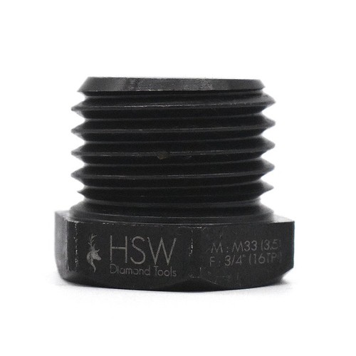 Male M33 (3.5) to Female 3/4" (16TPI) - Standard Hex Lathe Thread ...