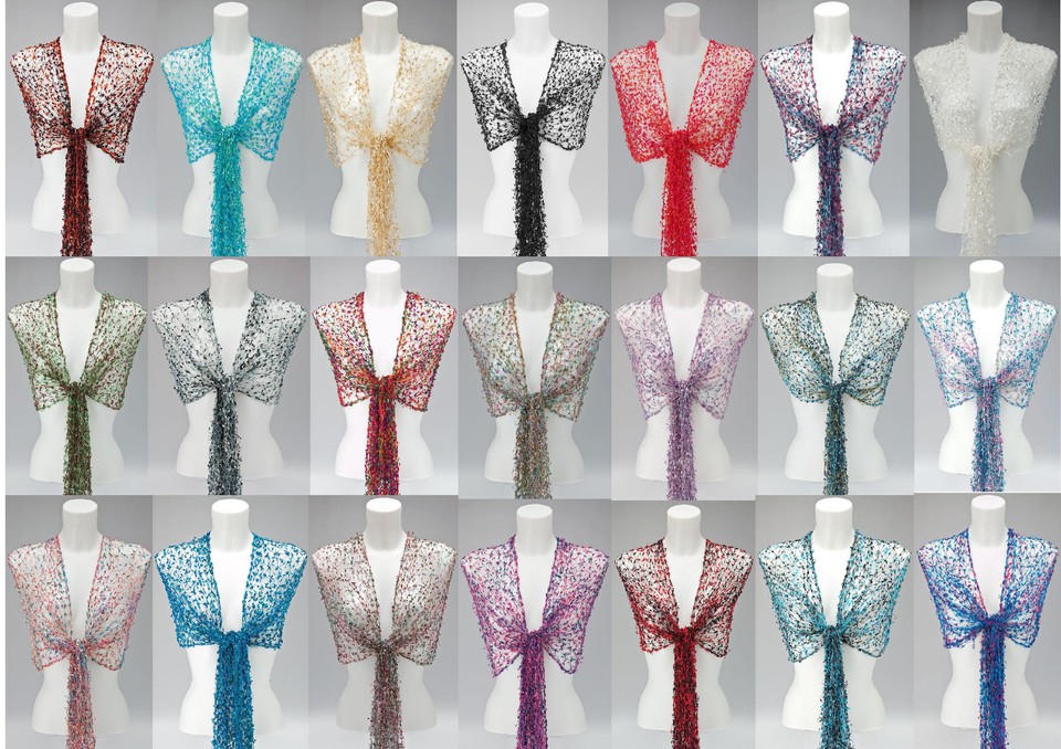 RED & BLACK NET SCARF / SHAWL / WRAP cobweb mesh wedding fair trade ...