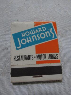 Old Front Strike Matchbook - Howard Johnsons - Simon & Pieman - Unused ...