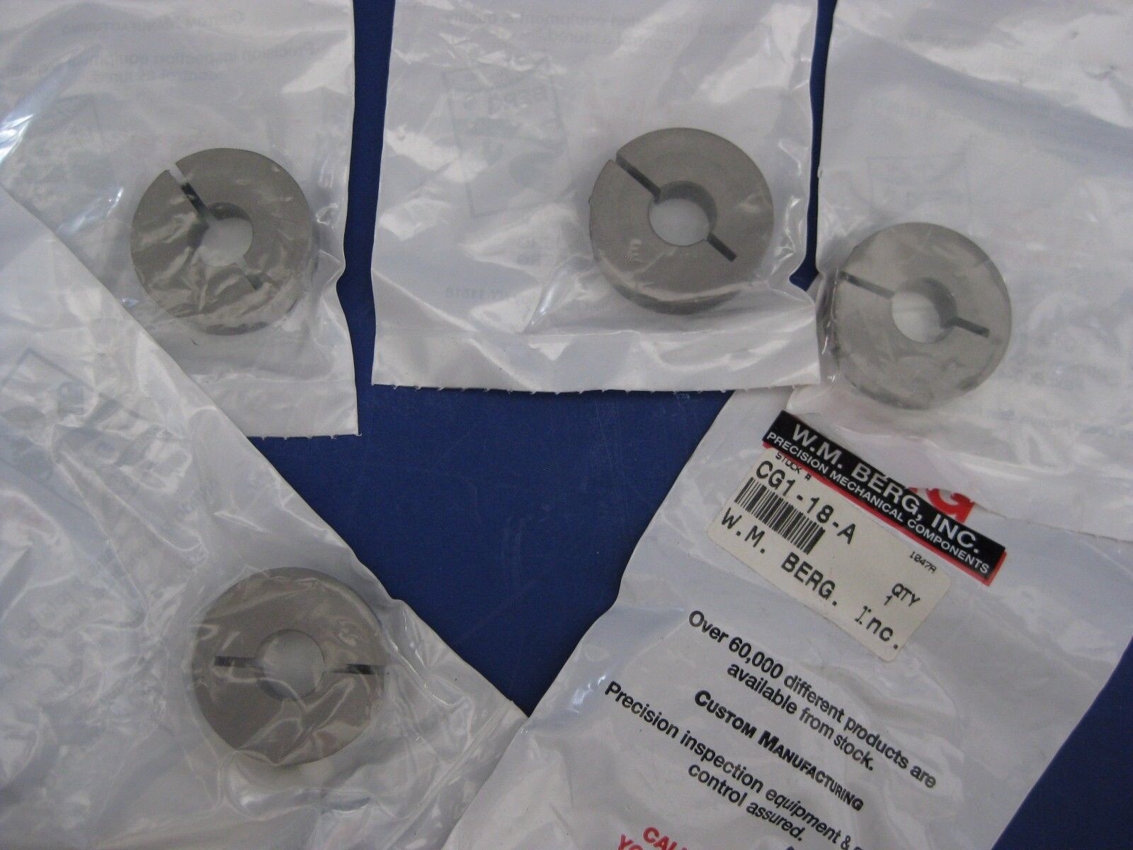 W.M. BERG CG1-18-A Split Hub Clamp, Aluminum, 0.437 Bore, Lot of 5 NEW ...