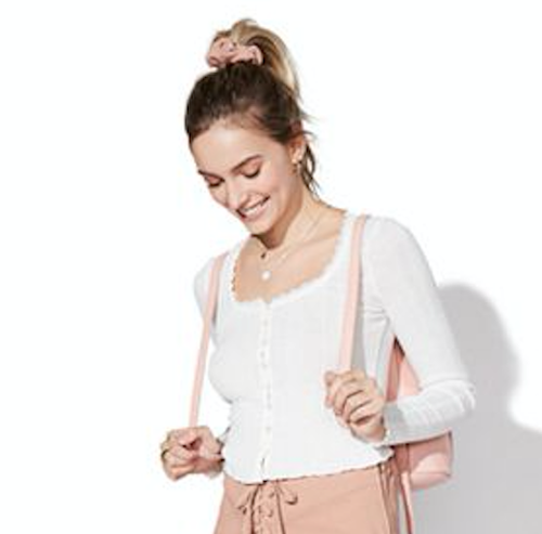 Vylette JR. Soft Sweater Lace Neck Button Front Top XL Ivory NWT Retail ...