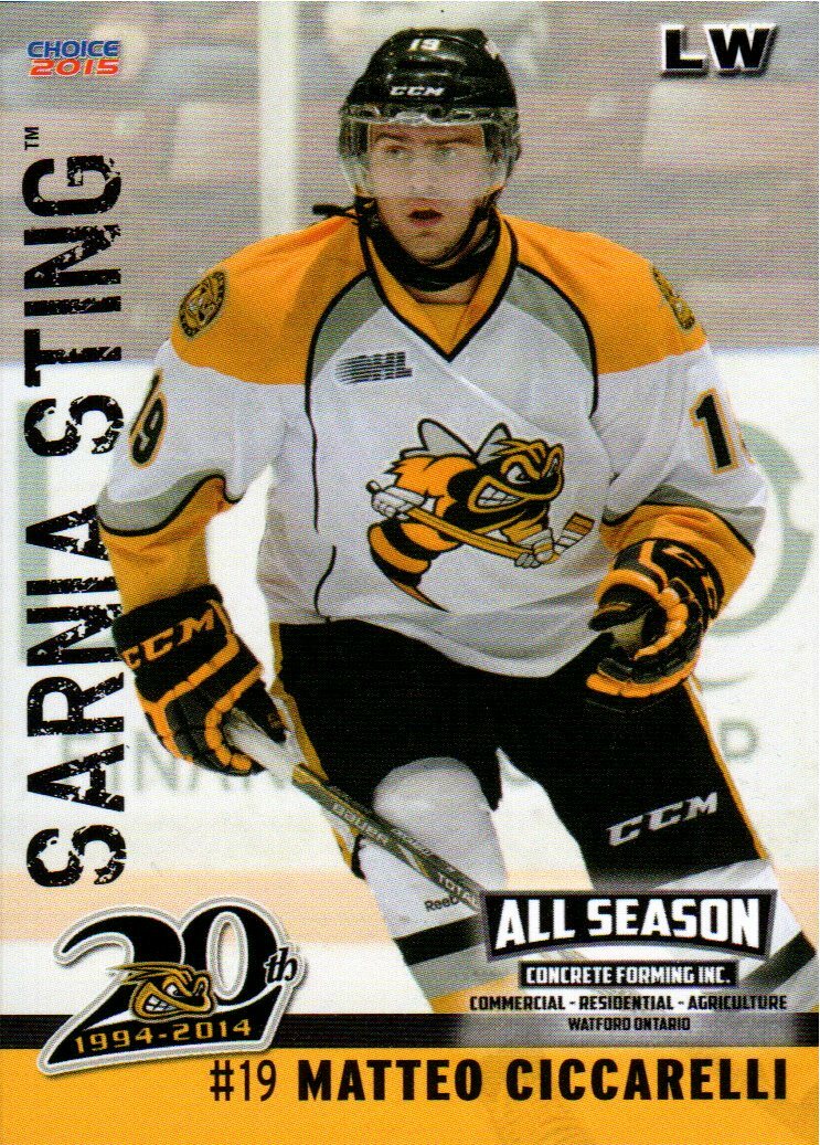 Matteo Ciccarelli 2014-15 Sarnia Sting | eBay