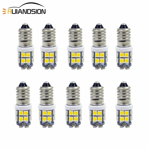 10X E10 2835 SMD 20-LED Bulb Screw Fit Car Interior Light Flashlight ...
