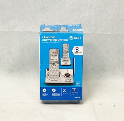 NEW AT&T EL52219 2 Handset Cordless Answering System with Caller ID ...