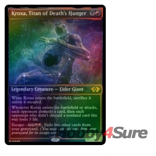 Foil Kroxa, Titan Of Death's Hunger MTG March Of The Machine Multiverse ...