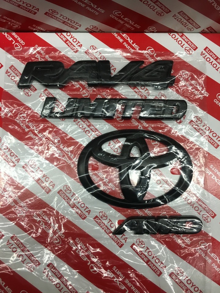 2019-2024 Toyota RAV4 Limited AWD Blackout Emblem Overlay Kit GEN PT948 ...