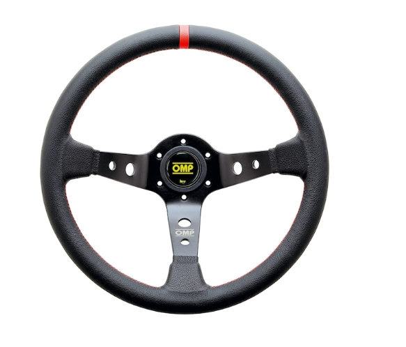 OMP Racing Corsica Racing Steering Wheels 350mm - Black/Red OD0-1956 ...