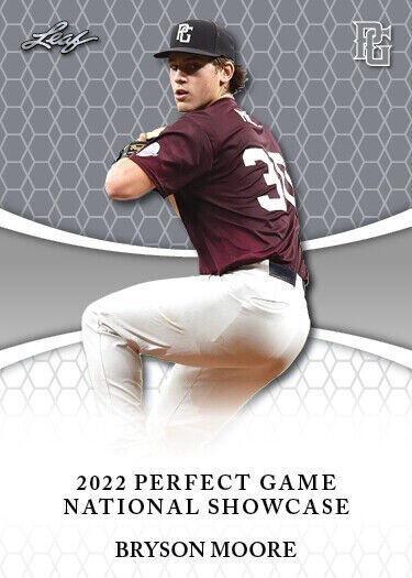 BRYSON MOORE 2022 LEAF PERFECT GAME "1ST EVER PRINTED" ROOKIE CARD | eBay