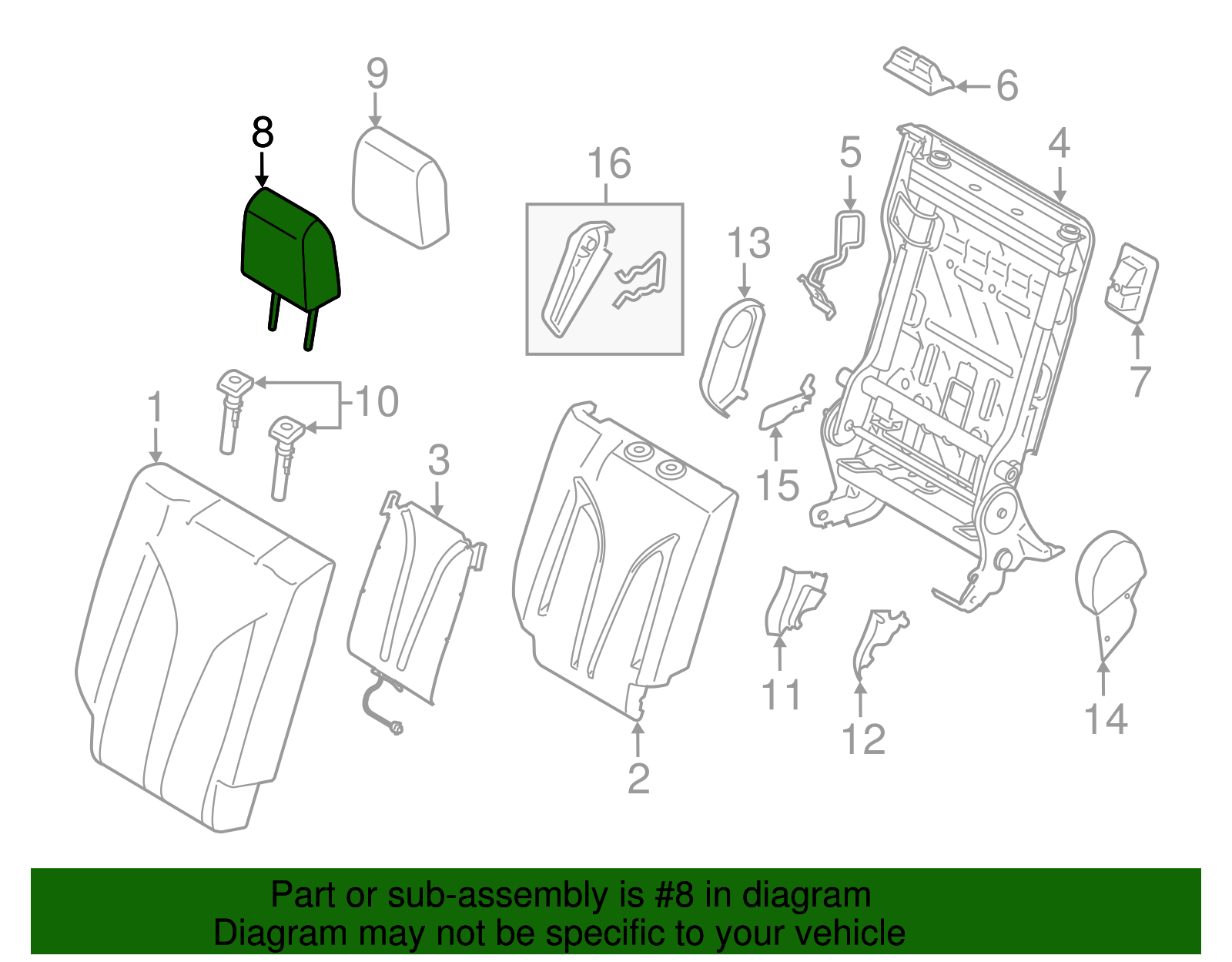 Genuine+Ford+Headrest+EU5Z-78611A08-AC for sale online | eBay