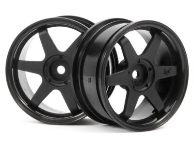 HPI Racing - TE37 Wheels, 26mm-3mm Offset, Black, Fits 26mm Tire | eBay