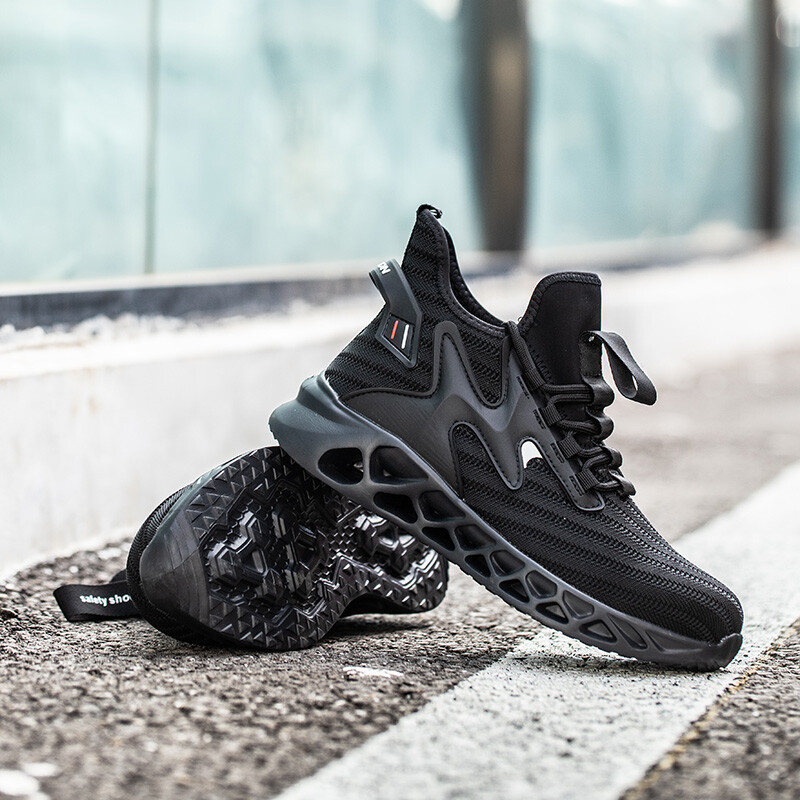 Mens' Sneakers Safety Work Shoes Steel Toe Anti-smash Boots ...