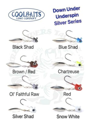 Cool Baits Lure Company Down Under UnderSpins Silver Series -Choose ...