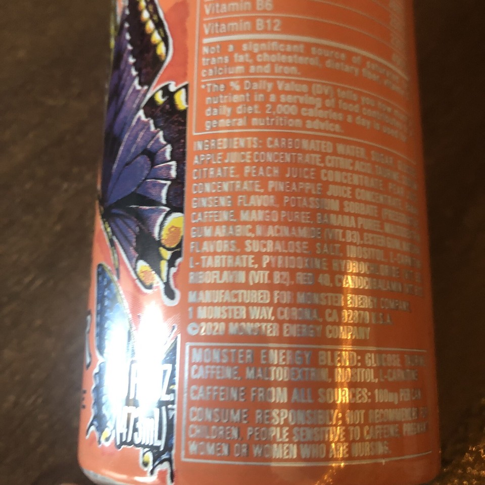 Monster Energy Juice Papillon, Full 16oz Can, RARE Discontinued | eBay