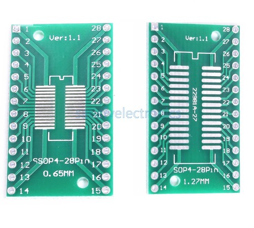 5PCS SOP28 SSOP28 TSSOP28 to DIP28 Adapter Converter PCB Board 0.65/1.27mm | eBay