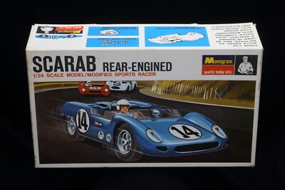 Never built Vintage Original 60's 1/24 Scale Monogram Scrab Slot Car ...