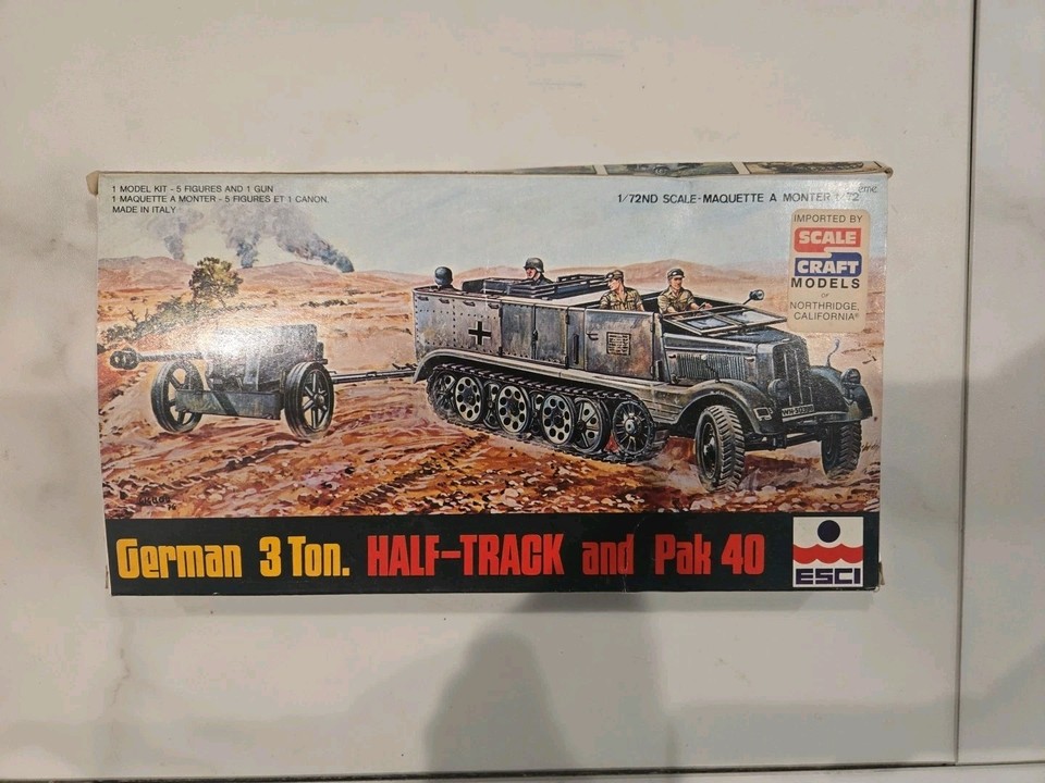 1/72 WW2 German Sd.Kfz. 11 3ton Half-Track and Pak 40 Anti Tank Gun ...