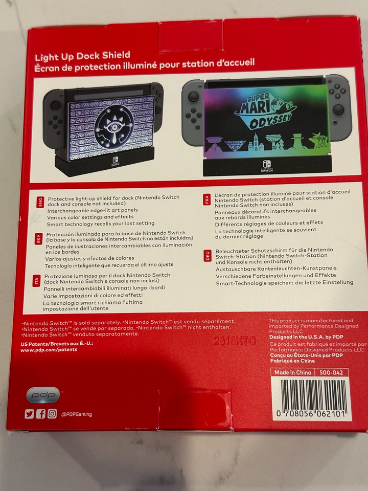 Nintendo Switch Light Up Dock Shield – Zelda BOTW & Super Mario Odyssey ...